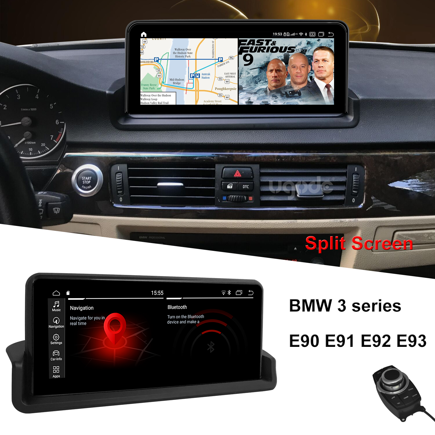 Android Screen Display autoradio multimedia gps BMW 3series E90 E91 E92 ...