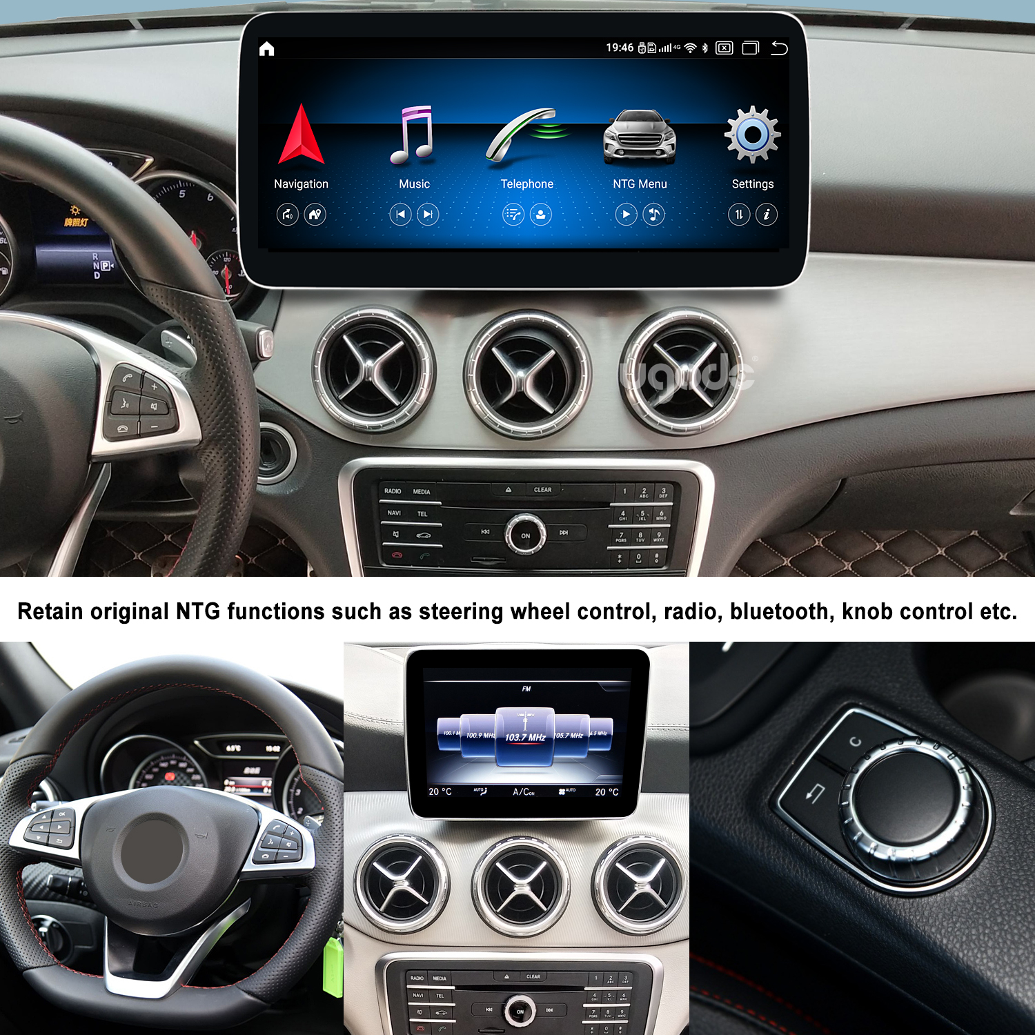 12.3 Android Screen Upgrade Multimedia Mercedes Benz A CLA GLA W176 ...